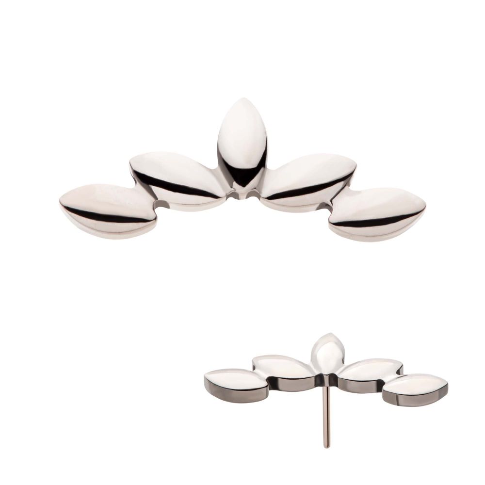 Titanium Threadless 5-Cluster Fan Shape Top – Earth Rise Supply